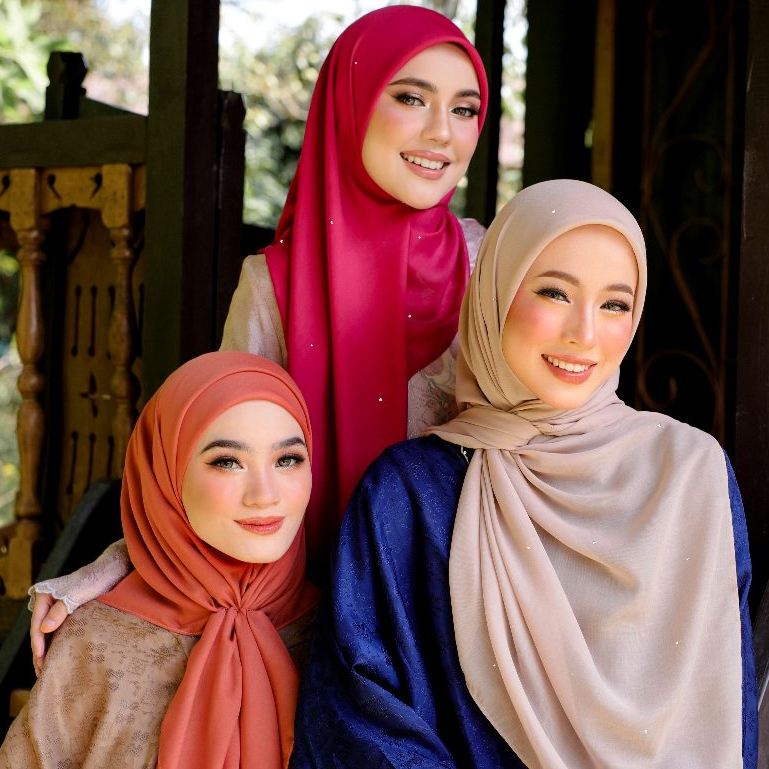 TUDUNG RUFFLE PLAIN ARIA SQUARE (NO STONES) | Shopee Malaysia