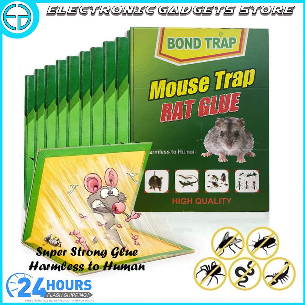 Super Glue Mouse Trap Snake Bugs Rat Mice Catcher Board Foldable Pest ...