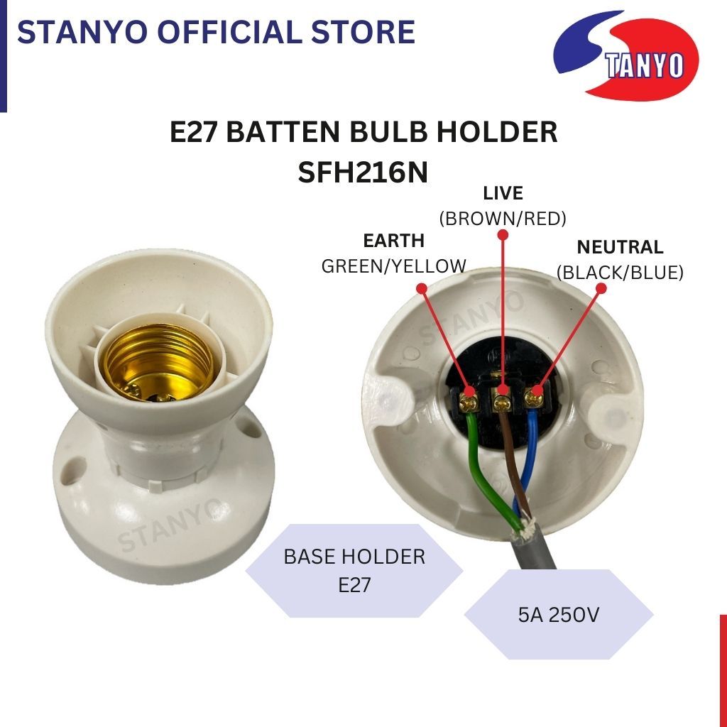 E27 BULB HOLDER LAMP HOLDER BATTEN LAMP HOLDER/BULB SOCKET HOLDER/ WALL ...