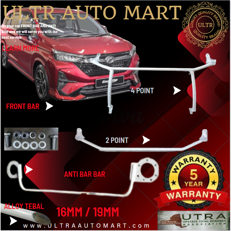 FRONT STRUT BAR TOYOTA VELOZ PERODUA ALZA 1.5L 2022 2023 2024 4 POINT ...