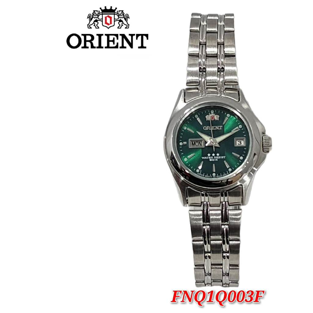 Orient FNQ1Q003F Orient women's automatic watch green dial - stainless ...