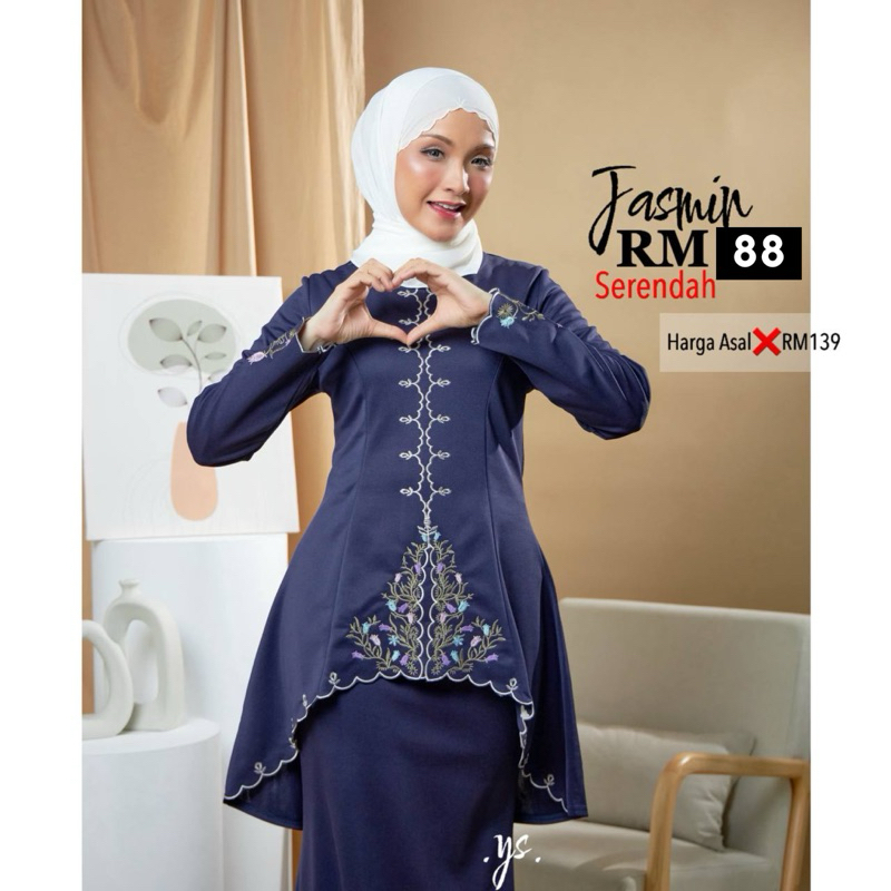 🔥BAJU KURUNG FISHTAIL JASMIN SULAM BRIDESMAID RAYA🔥 | Shopee Malaysia