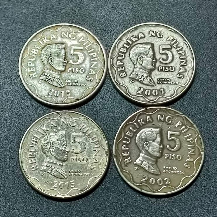 Philippines 5 Piso Coin 1993 ( x 4 ) | Shopee Malaysia