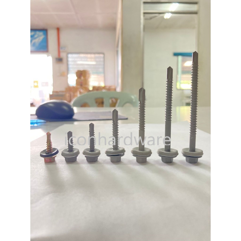 DX SELF DRILLERS | Awning Roofing Screw | Ikat Besi | Hexagon Head with ...