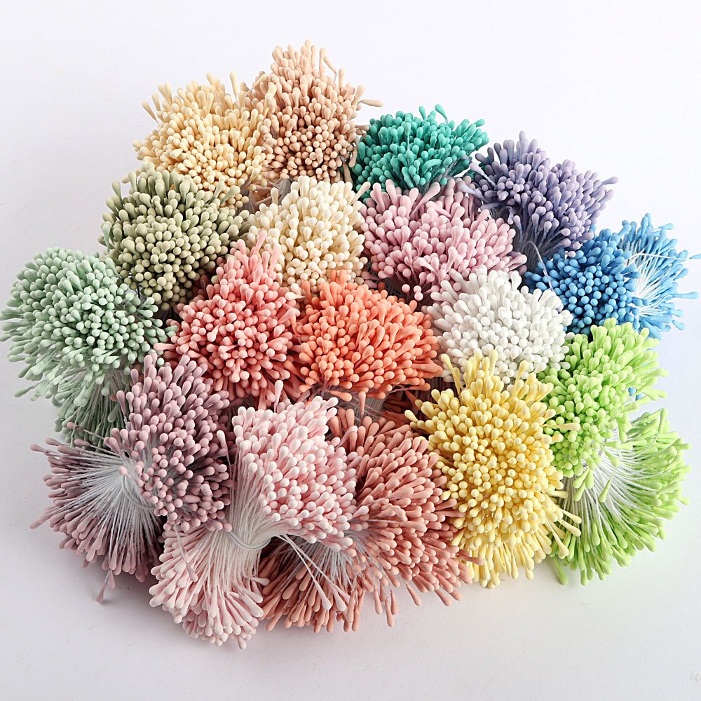 400 Pcs Inti Bunga Stigma Inti Matte Artificial Flowers Stamen 400 ...