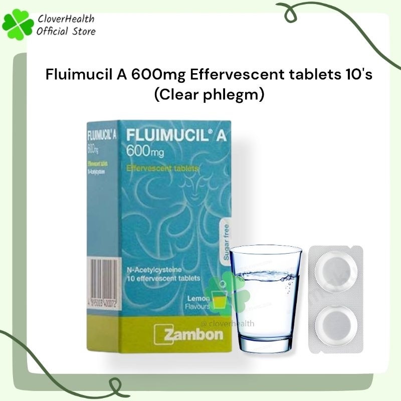 Fluimucil A 600mg effervescent tablet 10's (Exp:/26) | Shopee Malaysia