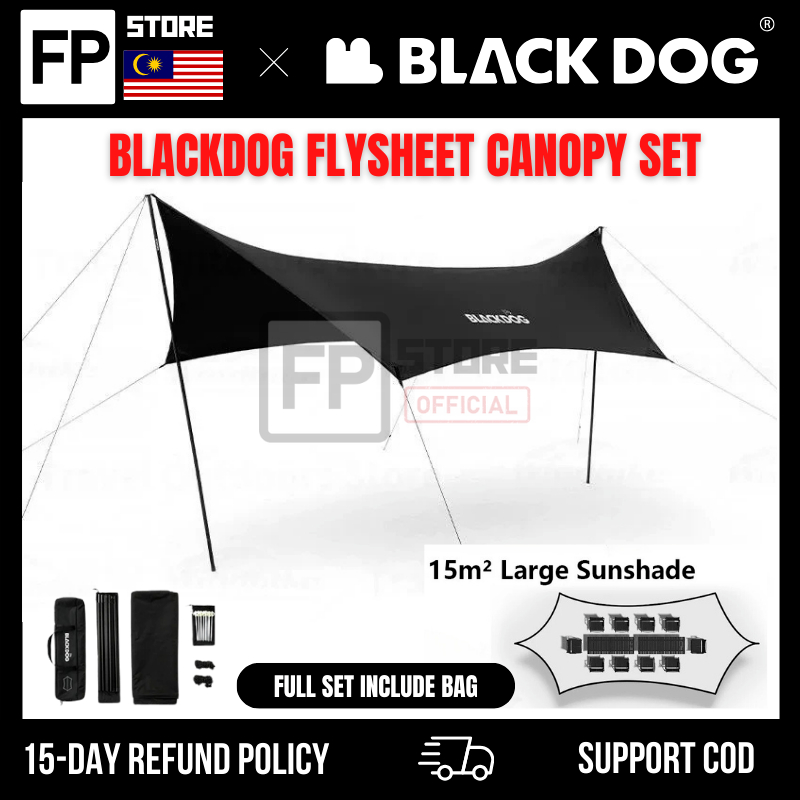 [ COD READY STOCK ] BLACKDOG Full Set Flysheet Canopy Tarp Camping ...