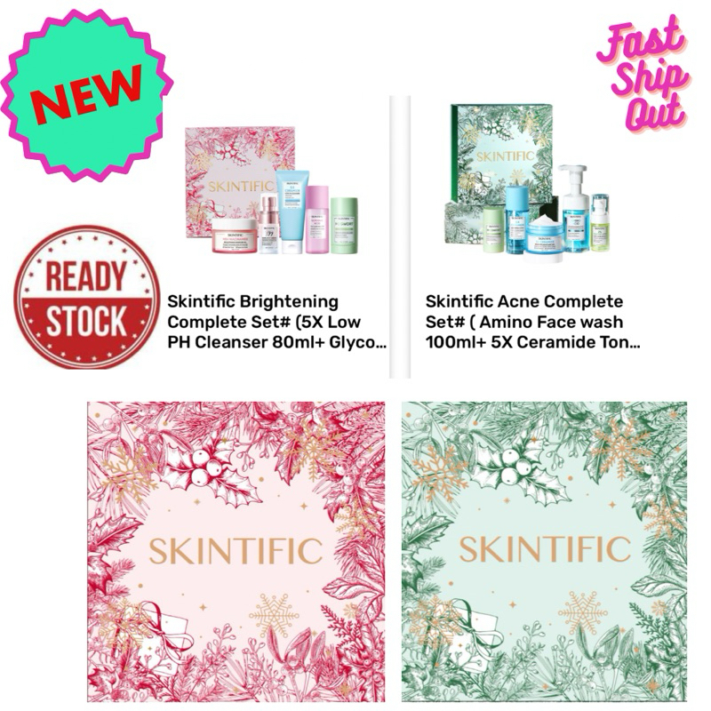 [NO COD] SKINTIFIC Brightening Complete Set/ Anti Acne Complete Set ...