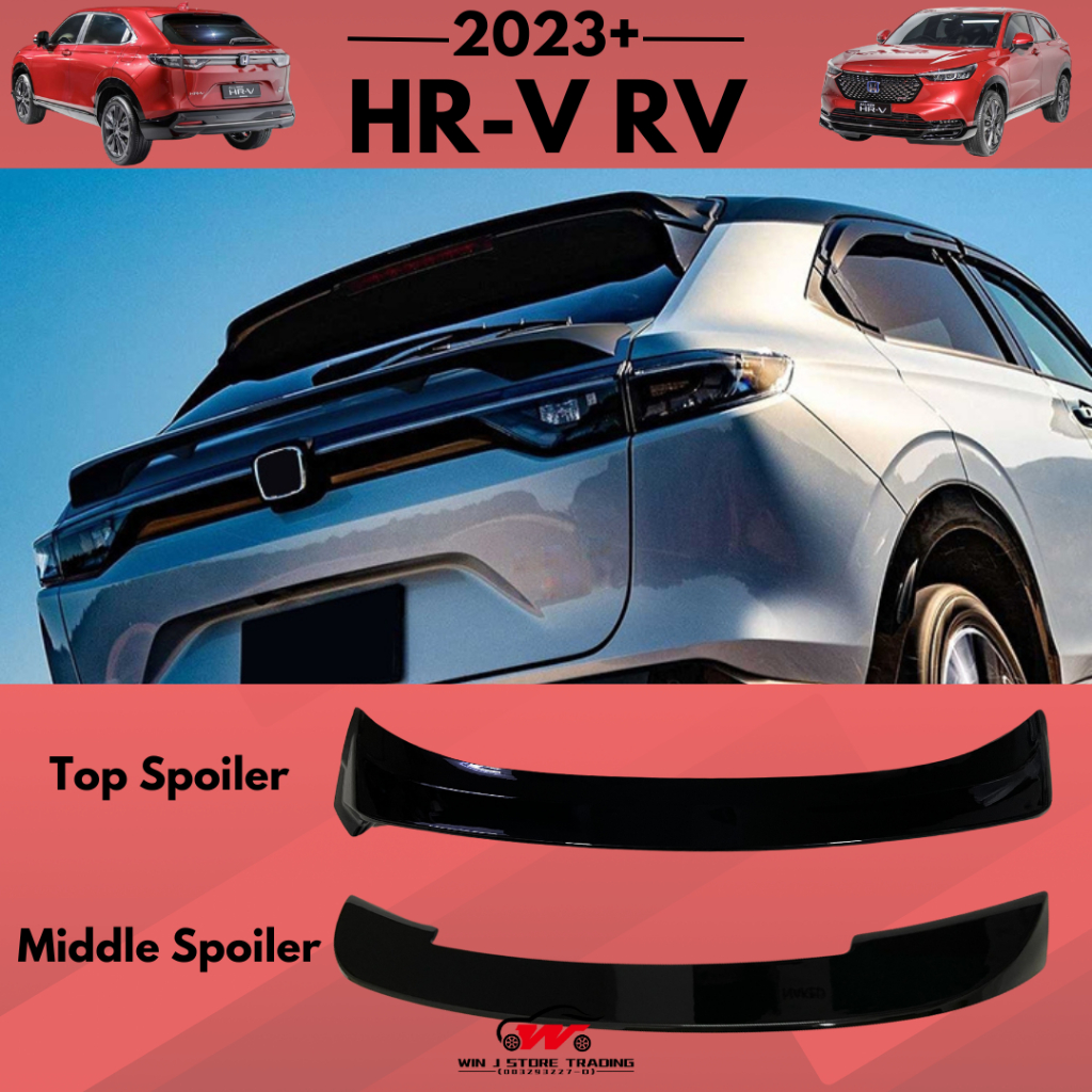 Honda HR-V HRV RV 2022-2024+ Glossy Black Mugen Mid Spoiler/Roof Spoiler/Trunk Spoiler For HRV ...
