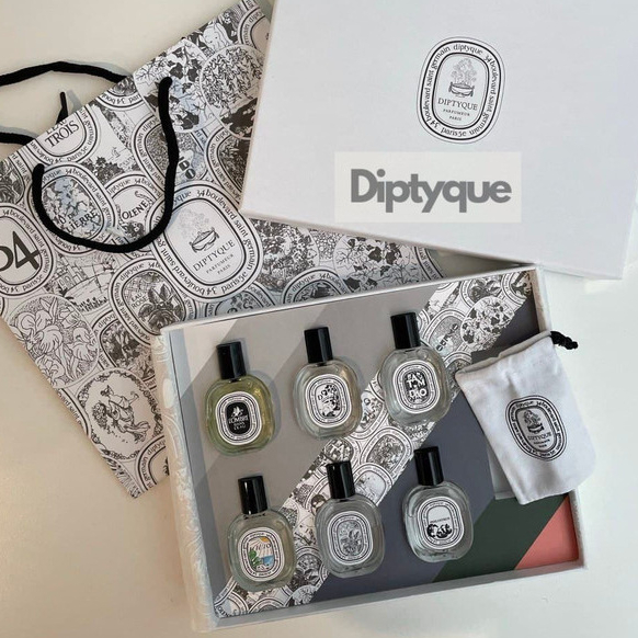 DIPTYQUE 6IN1 PERFUME SET FOR MEN AND WOMEN 6X10ML SET WITH PAPER BAG ...