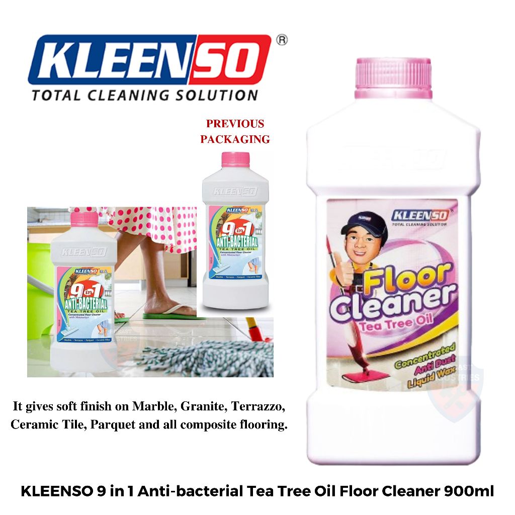 KLEENSO 9 in 1 Anti-bacterial Tea Tree Oil Floor Cleaner 900ml | Shopee ...
