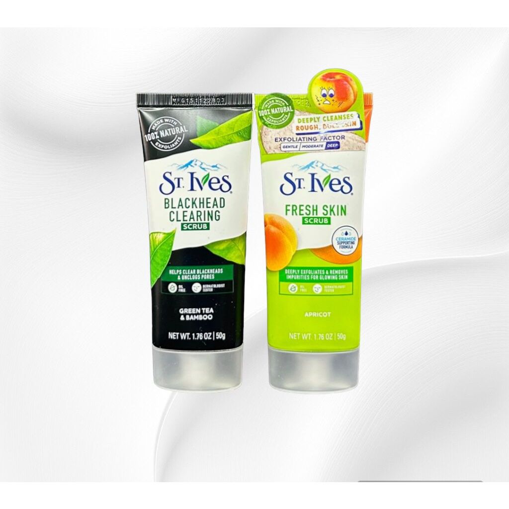 St Ives scrub(Blackhead clearing[Green tea& bamboo]/ Fresh skin[Apricot ...