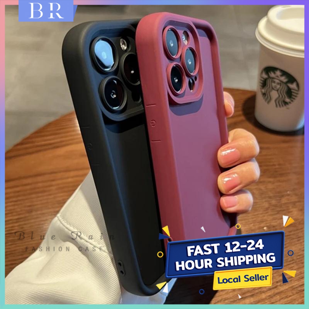 Simple Solid Color Silicone Phone Case For iPhone 16 15 14 13 12 11 Pro ...