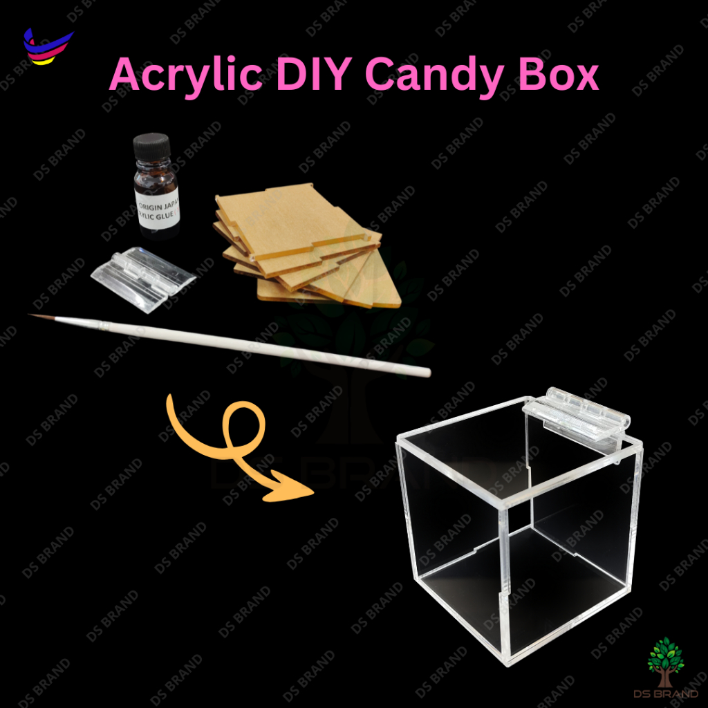 DIY Acrylic Candy Box ( 70mm ) / Buat Sendiri Kotak Candy Acrylic ...