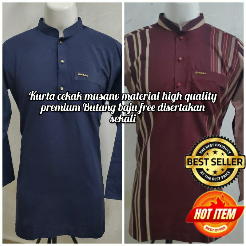 Kurta cekak musang design batik pelikat Dan kosong high quality 2.0 ...