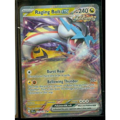 POKEMON RAGING BOLT EX 123/162 ULTRA RARE HOLO - TEMPORAL FORCE ...