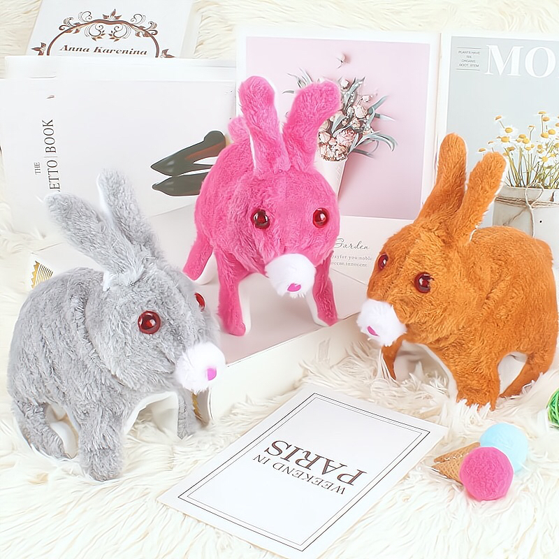 Electronic Rabbit Toys Can Jump Bunny Toys Plush Toys For Kids Mainan ...