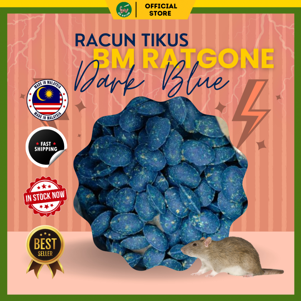 Mouse poison BM RATGONE 50g racun bunuh tikus merah red spinny rat ...