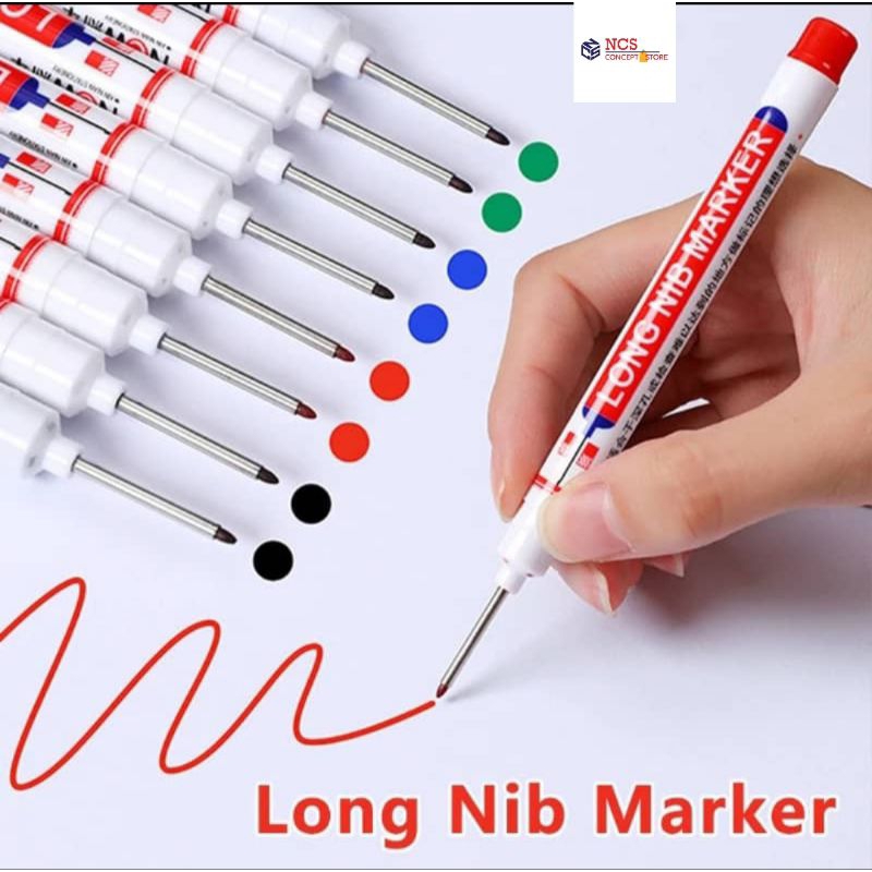 1 PCS Long Nib Maker Pen Woodworking Maker Pen Deep Mouth Tile Long ...