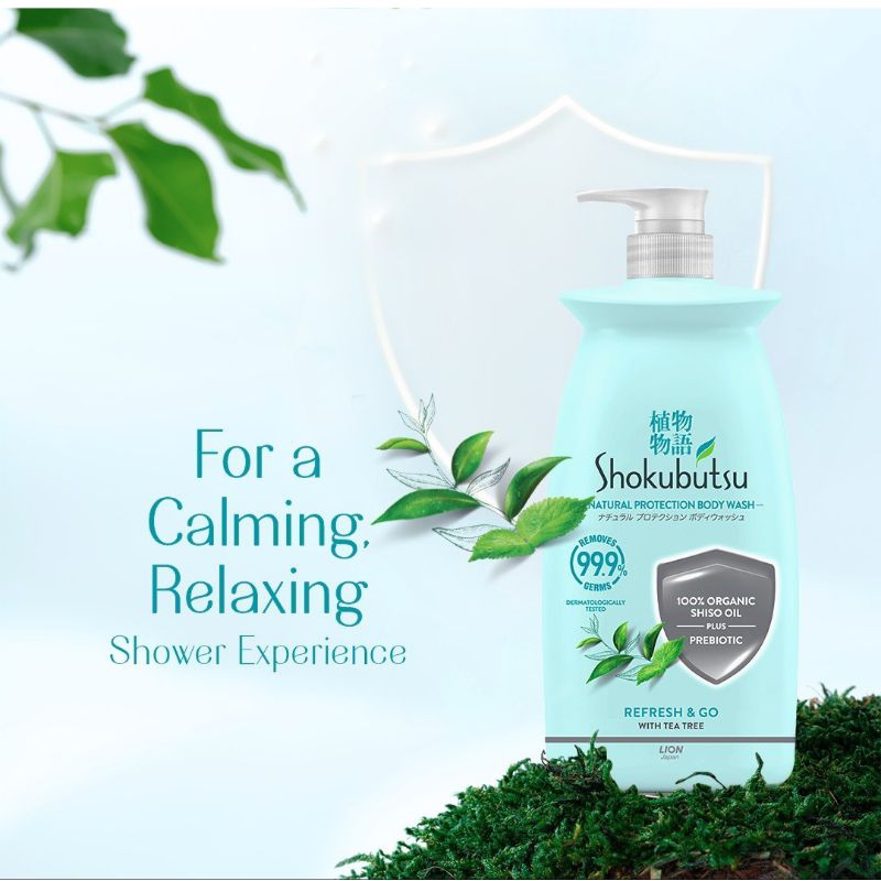 Shokubutsu Natural Protection Refresh & Go with Tea Tree 900g | Shopee ...