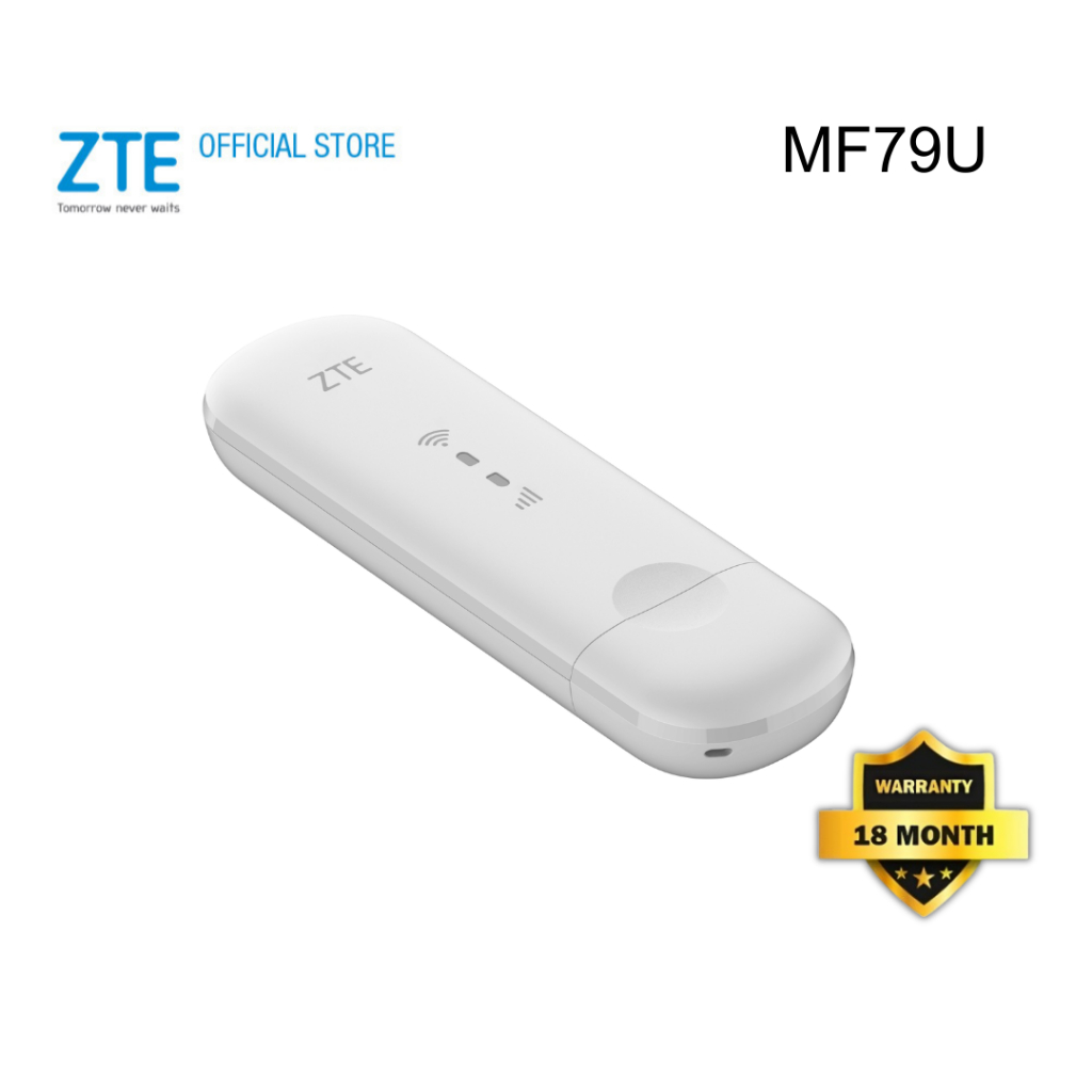 ZTE MF79U 4G/LTE | Color White | USB-A | MicroSD socket | LTE CAT4 | 802.11 b/g/n 1*1 | External ...