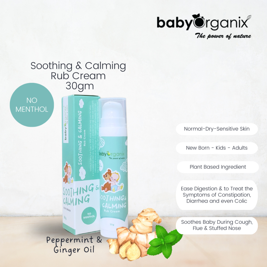 BabyOrganix Soothing & Calming Rub Cream 30gm (NO MENTHOL) | Shopee ...