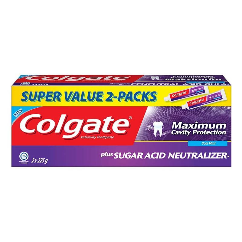 Colgate Sugar Acid Neutraliser Cool Mint Toothpaste (225g x 2)👉Exp:2026 ...