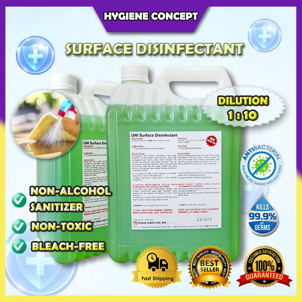 5L UNI Surface Disinfectant Sanitizer / Floor Disinfectant / Glass ...