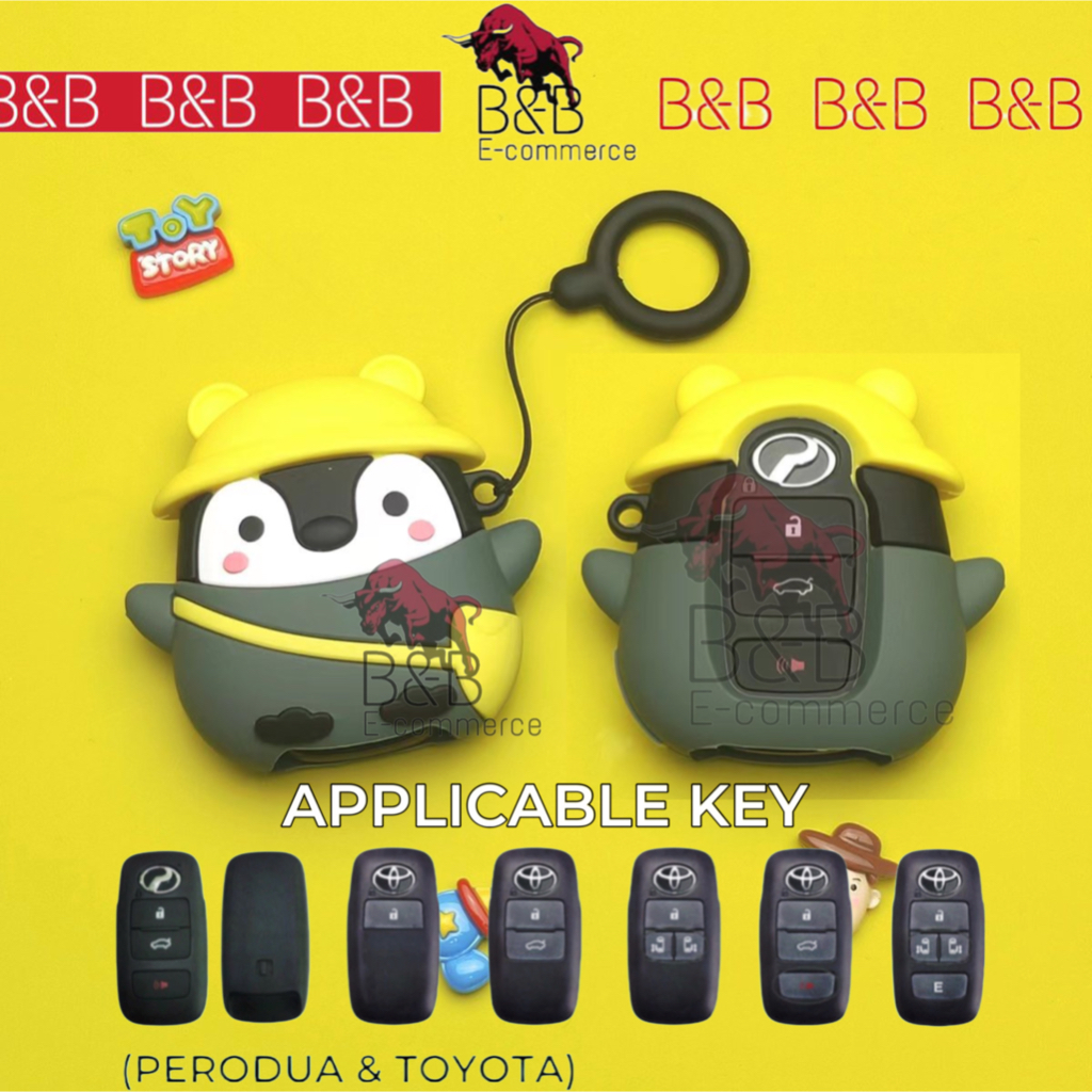 PERODUA ATIVA MYVI BEZZA AXIA ALZA VELOZ ARUZ Car Key Cover Cartoon ...