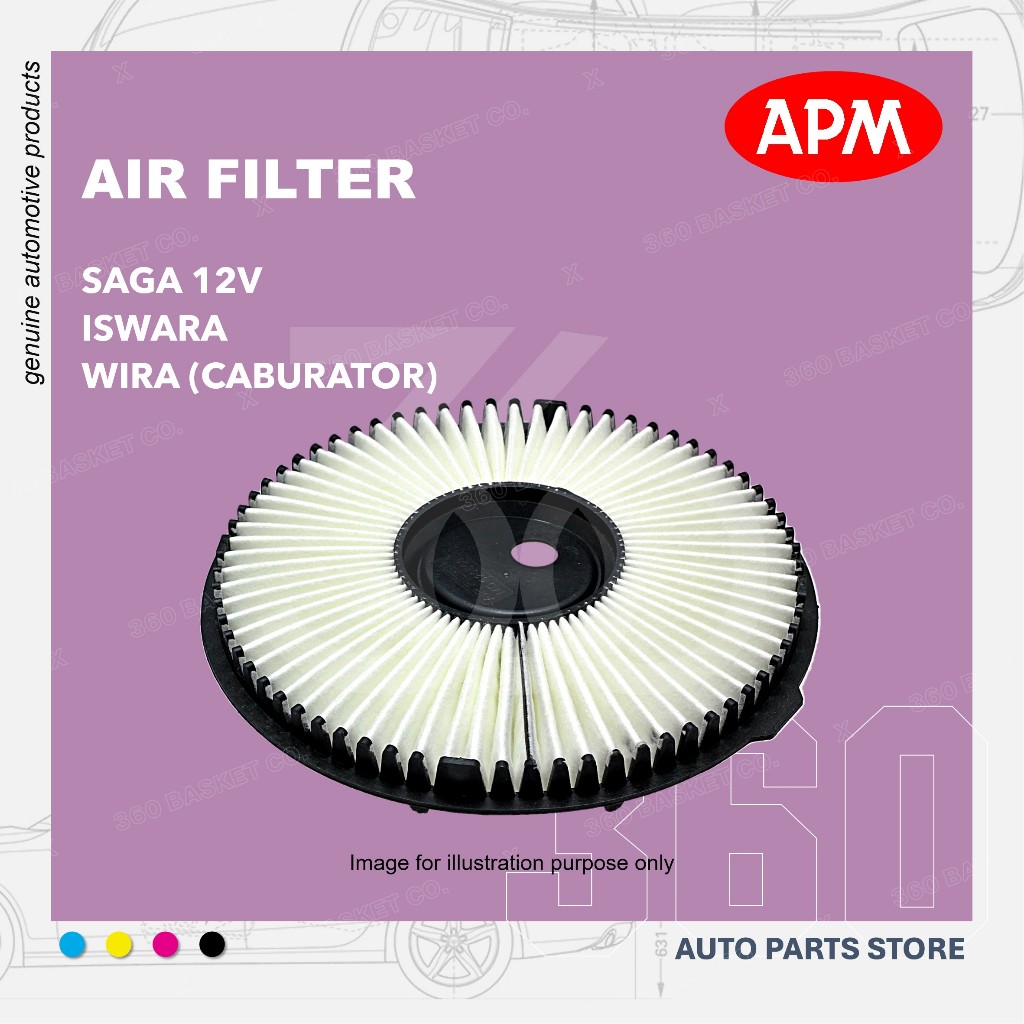 APM AIR FILTER PROTON SAGA 12V WIRA MD620508 (PENAPIS ANGIN) | Shopee ...