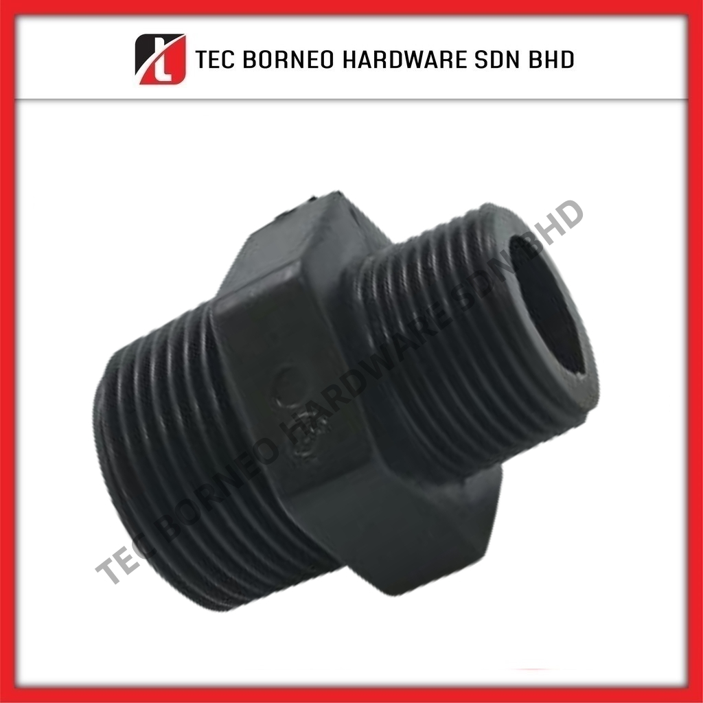 TEC [1 PC] PP Bush OR Nipple Threaded Fitting Fittings Pipe Reducing Bush Nipple HDPE BSP Poly ...