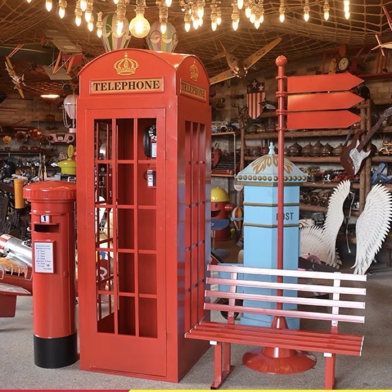 *READYSTOCK KL* Metal Red British Phone Booth 2.4m With Phone Inside 1 ...