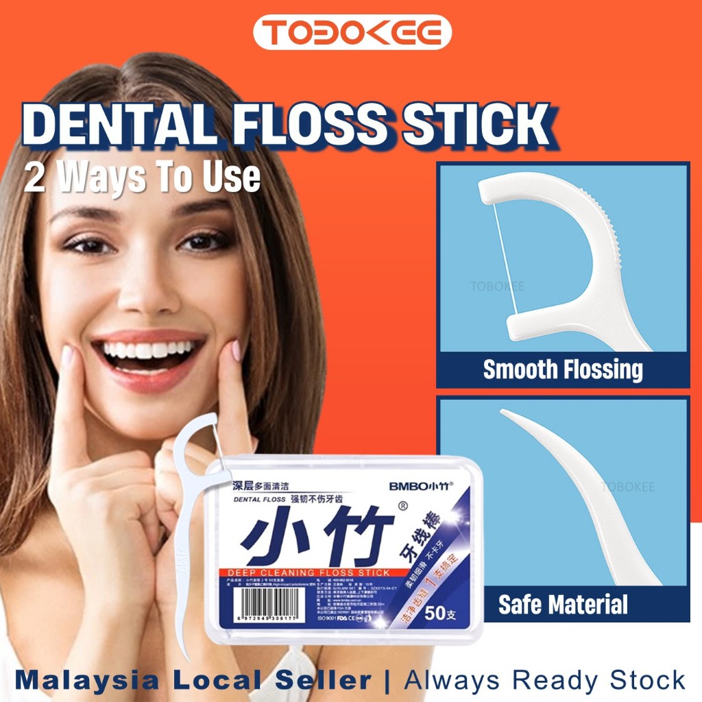Superfine Dental Floss Stick Deep Cleaning Floss Stick Portable ...