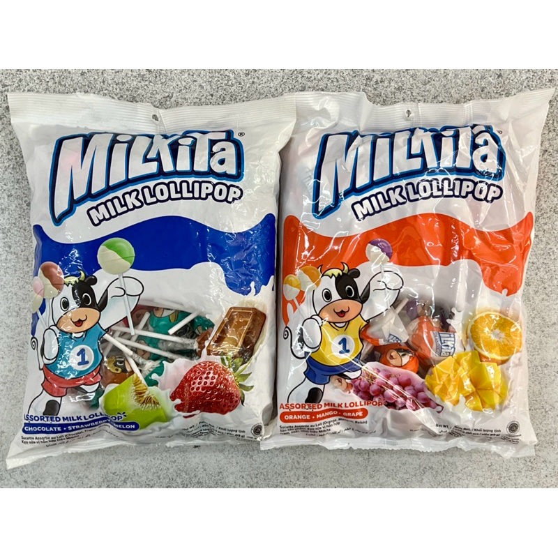 9g x 50 pcs Milkita Assorted Milk Lollipop Assorted Halal Candy ...
