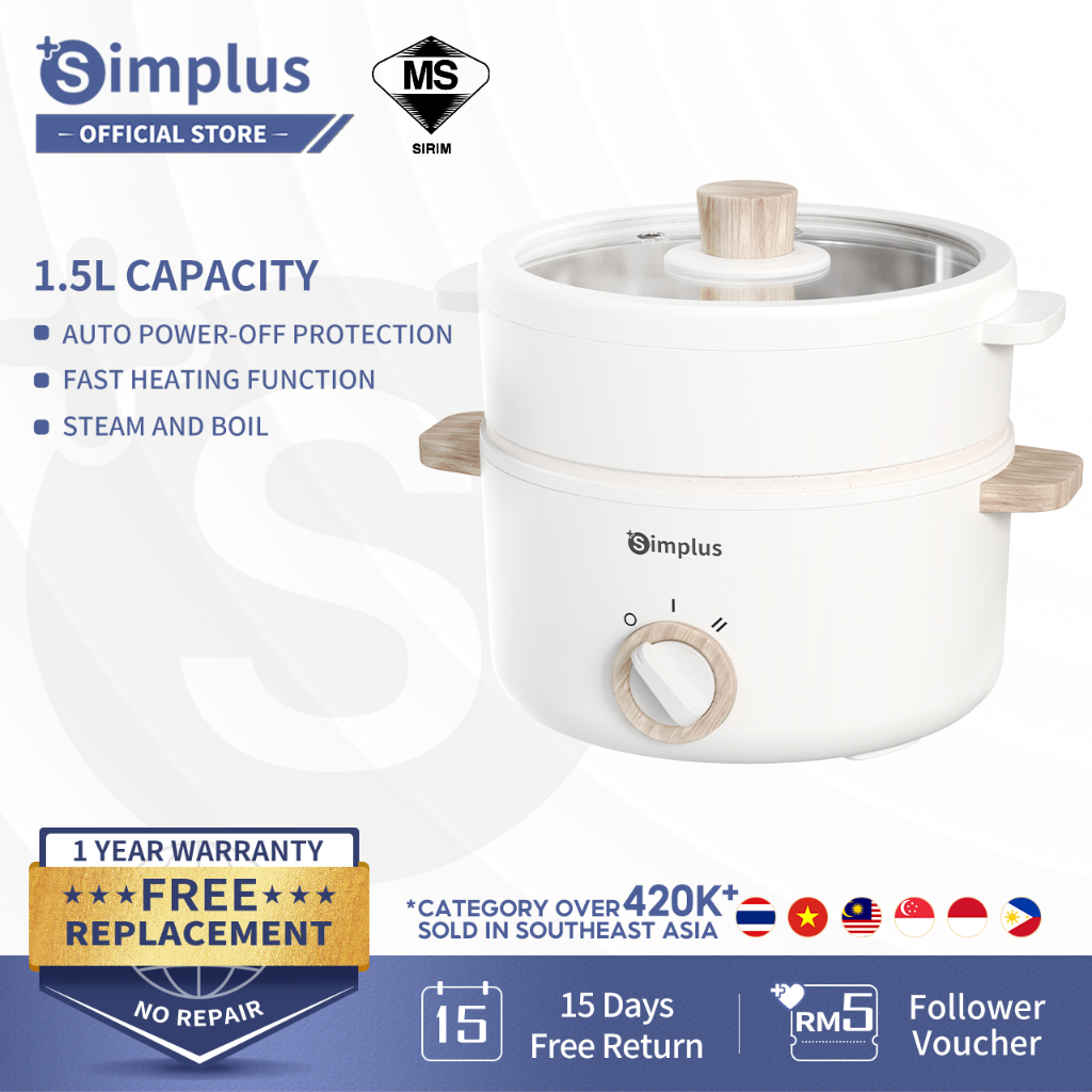 Simplus Multi Electric Cooker Ceramic Coating Non Stick Comes WIth ...