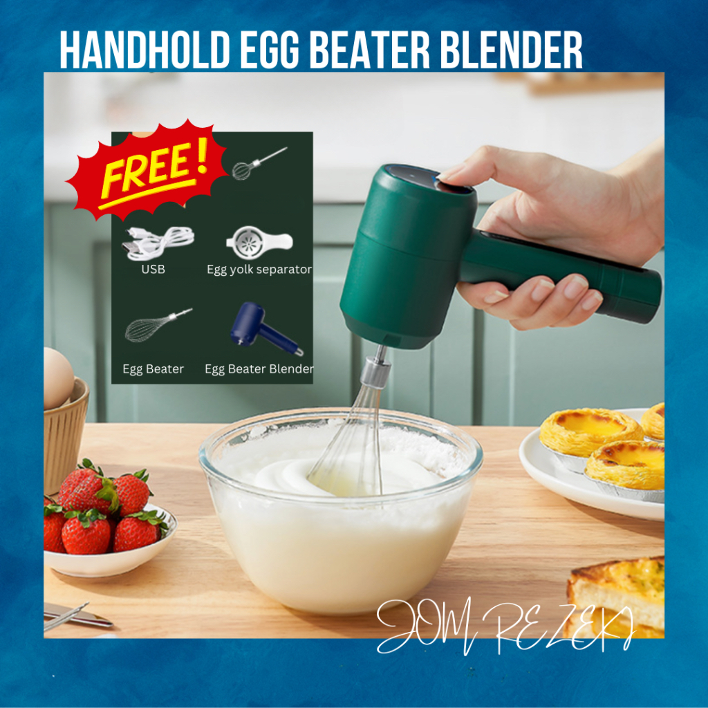 JOM Egg Beater Handheld Blender Household Egg-Breaking Machine Electric ...