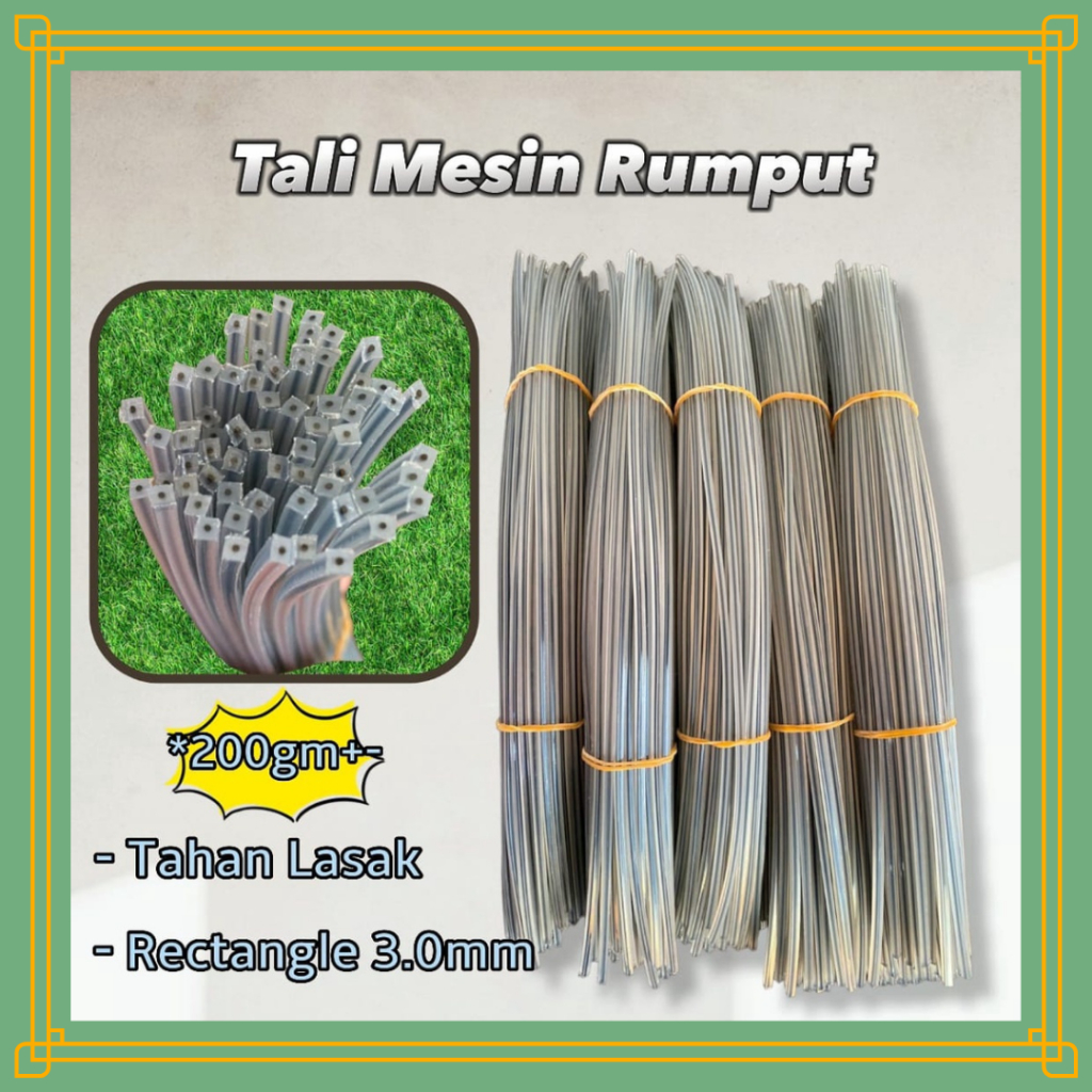 3.0mm Tali Mesin Rumput Tahan Lasak/Heavy Duty Nylon Cutter Tali Mesin ...