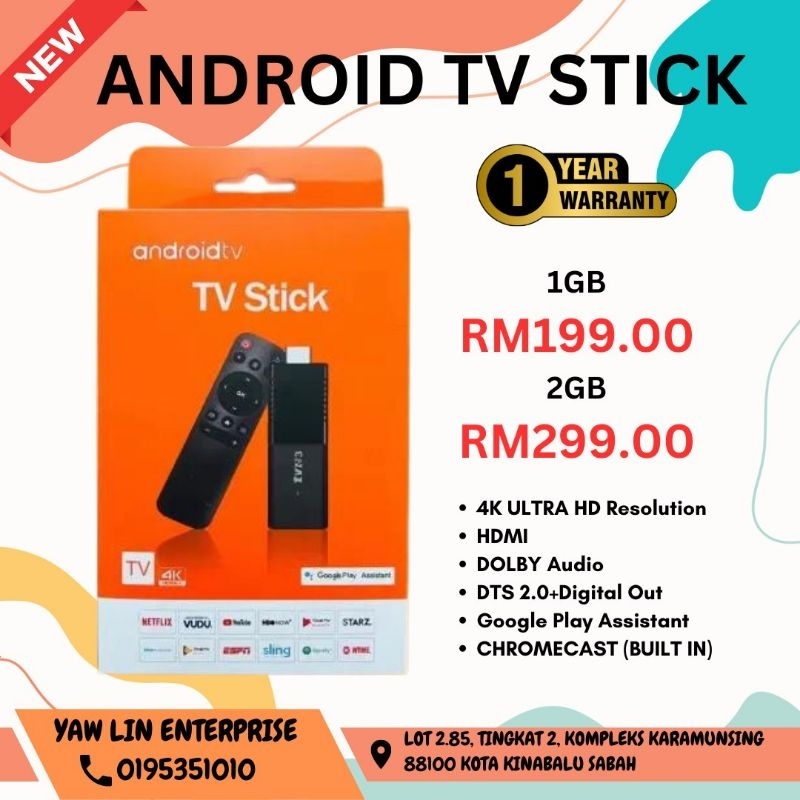 Android TV Stick For Streaming Movie Drama Kdrama 4K Ultra HD | Shopee ...