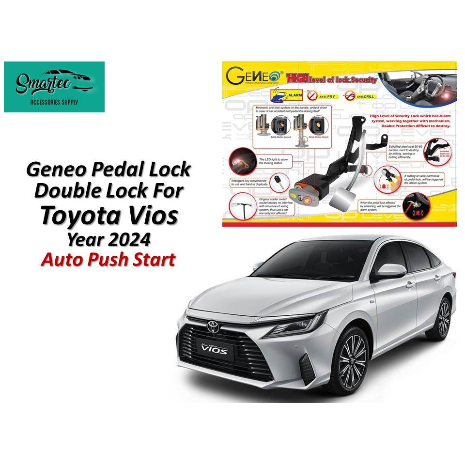 Geneo Pedal Lock Double Lock For Toyota Vios Year 2024 | Shopee Malaysia