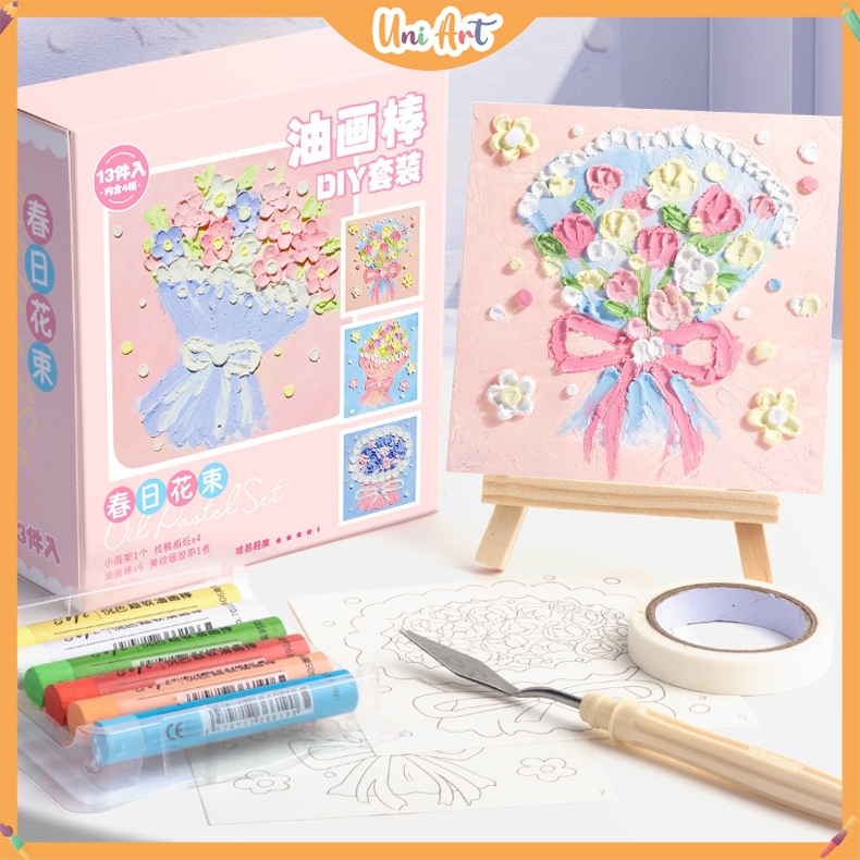 13Pcs/Set Super Soft Crayon Oil Painting Stick Kit Line Paper Scraper ...