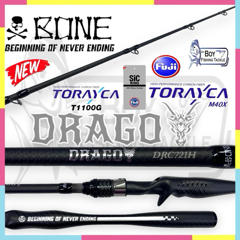 2023 BONE DRAGO 2 BAITCASTING FISHING ROD BC ROD T1100G BLANK | Shopee ...