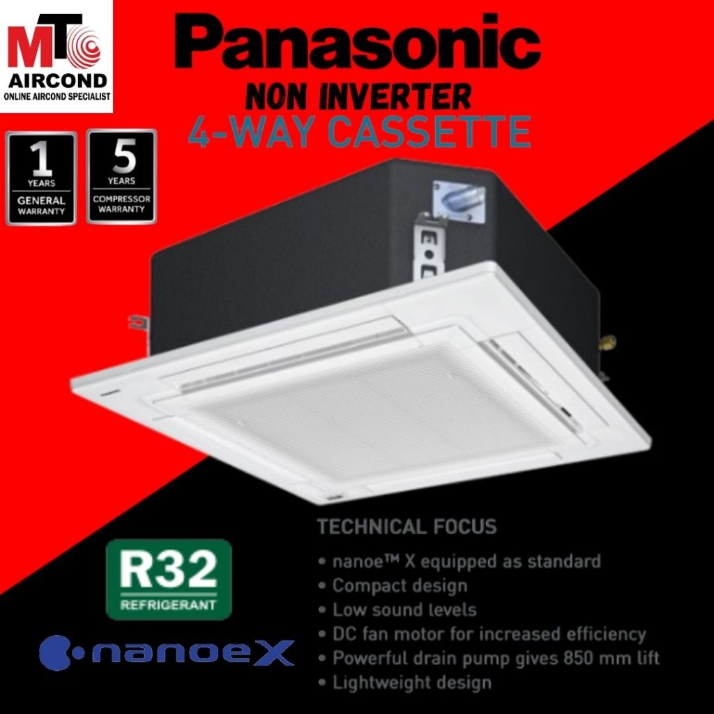 [MTO] PANASONIC 4-WAY CASSETE NON INVERTER S-PU1H5C-1 | Shopee Malaysia