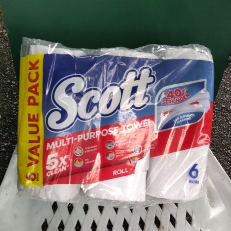 Scott Multi-Purpose Towel 5xClean* 6 rolls Value Pack | Shopee Malaysia