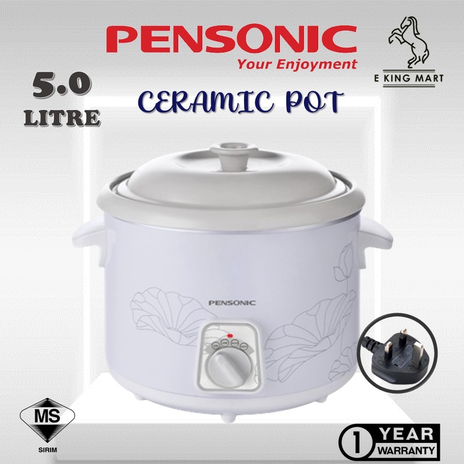 Pensonic BIG 5 Litre PSC-501 Slow Cooker With Excellent Ceramic Pot and ...