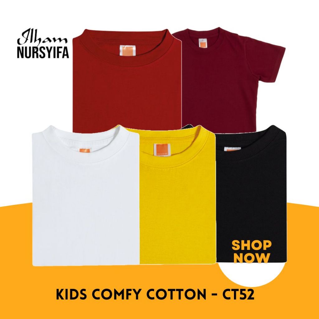 Oren Sport Kids 👶🏻👦🏻👧🏻 Comfy Cotton T-shirt Round Neck - CT52 - Direct ...