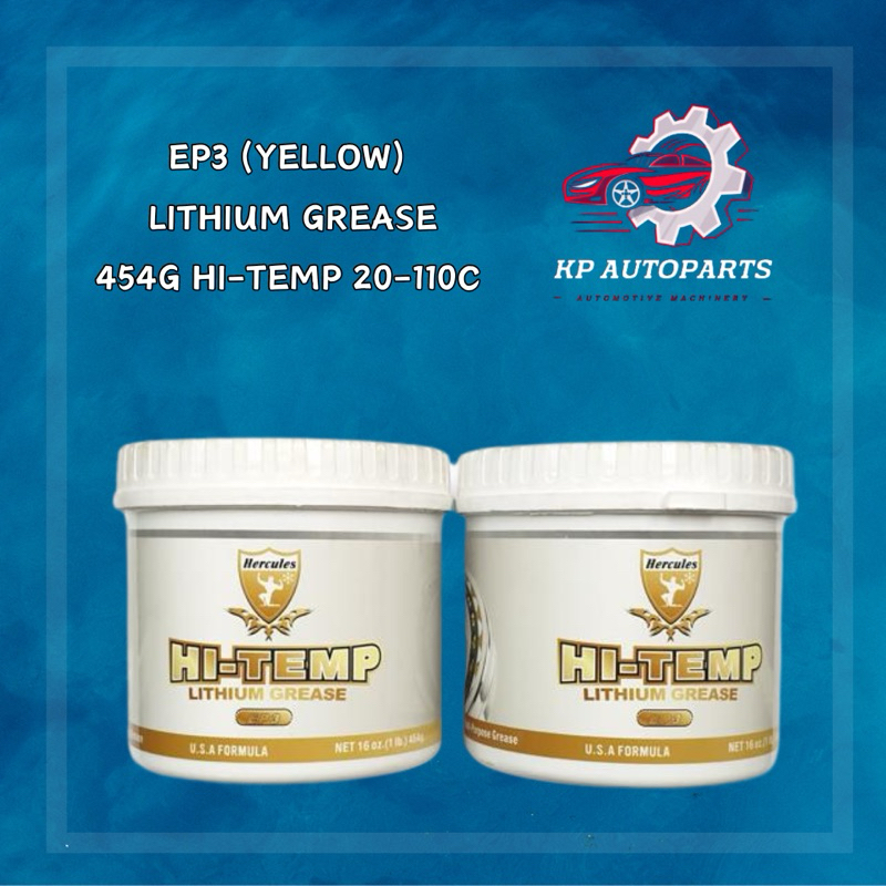 HERCUSLES - EP3 (YELLOW) LITHIUM GREASE HI- TEMP 20-110C 454G (SMALL SIZE) | Shopee Malaysia