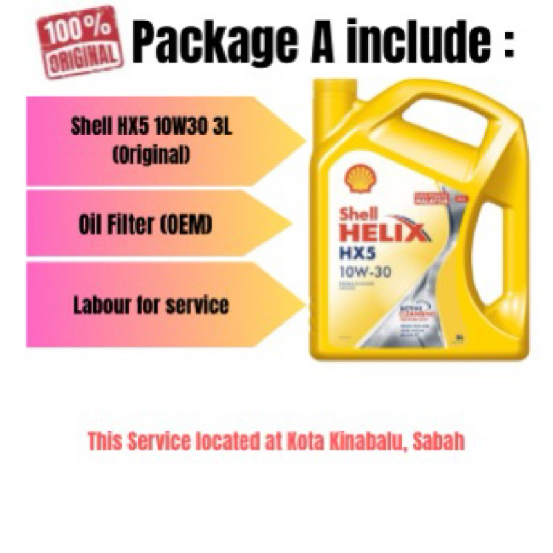 [Sabah] Shell Helix HX5 10w30 3L with OEM Oil Filter | Shopee Malaysia