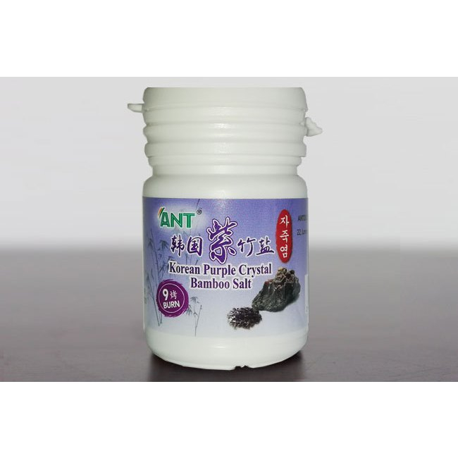 9 - BURNED KOREAN PURPLE CRYSTAL BAMBOO SALT 25gm 三宝九烤颗粒有机紫竹盐-25gm ...