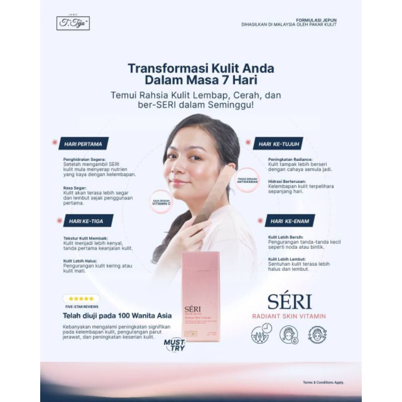 SERI Radiant Skin Vitamin By Jamu Tun Teja + 🎁 | Shopee Malaysia