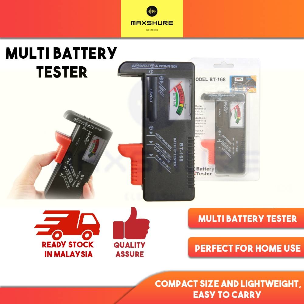 [Maxshure] Universal Battery Tester Voltage Checker Multi Battery ...